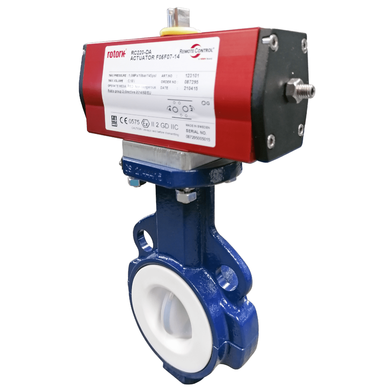 JMT SAPAG® Butterfly Valve with virgin / modified PTFE Liner